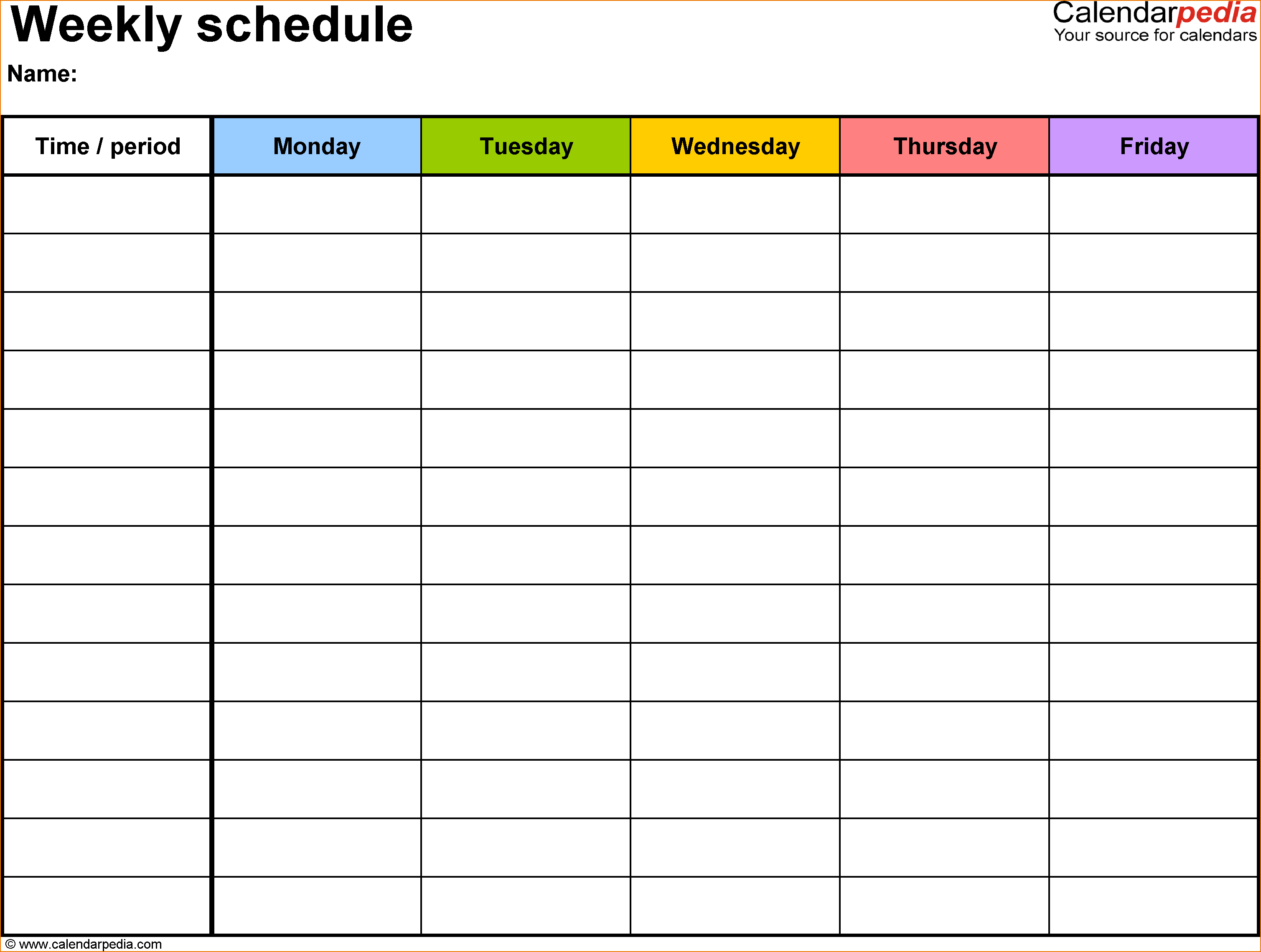 Daily Schedule Maker Planner Template Free