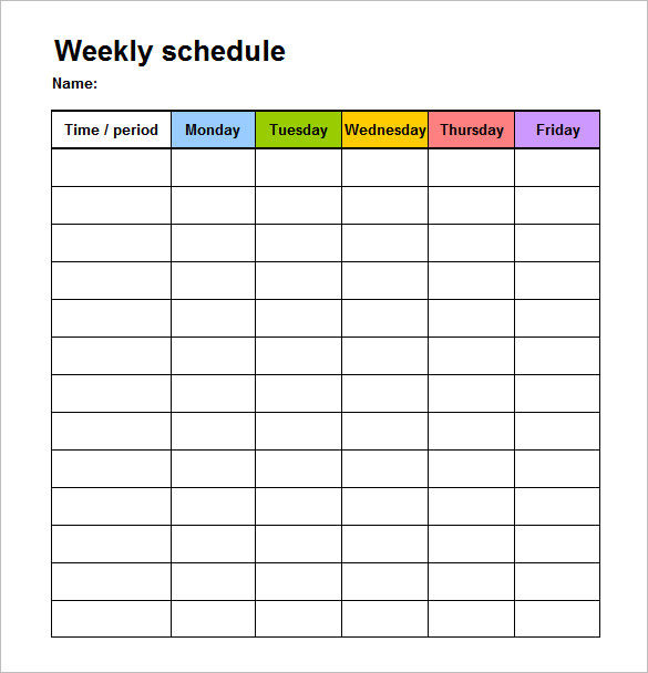 Homeschool Schedule Template Planner Template Free