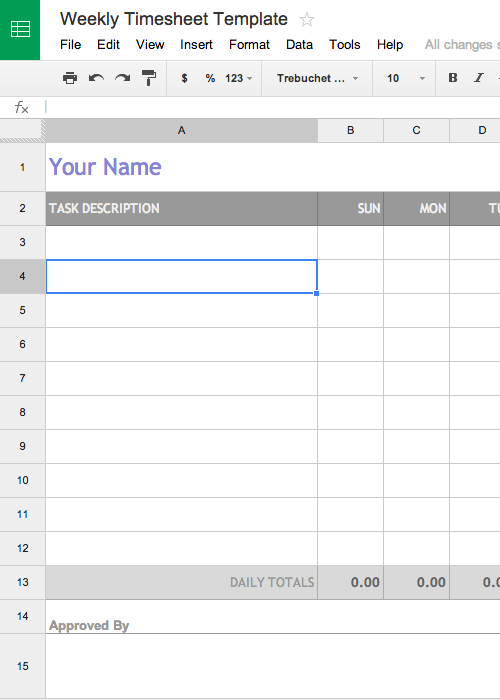 Weekly Schedule Template Google Docs Planner Template Free